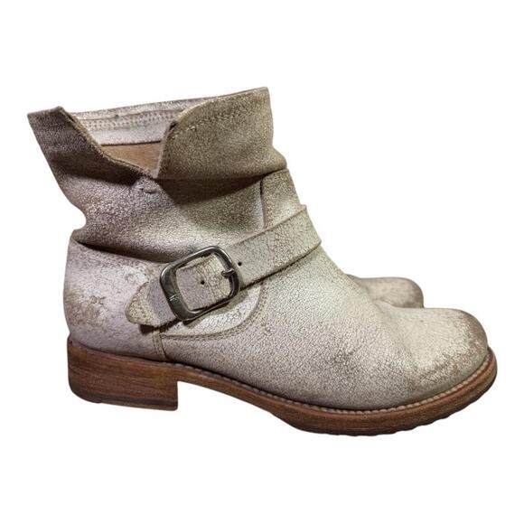 Frye | Shoes | Frye Veronica Short Moto Engineer Boot Distressed ...